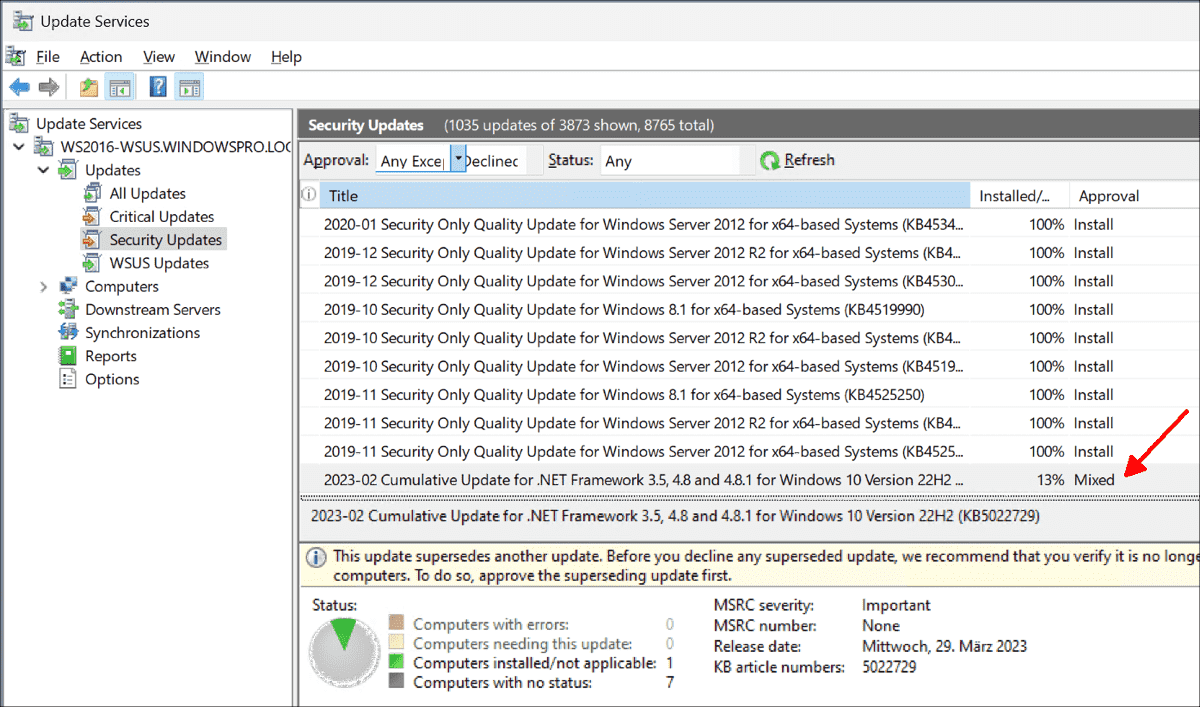 使用 WSUS 卸载更新_域控 wsus卸载已更新的安全补丁-CSDN博客