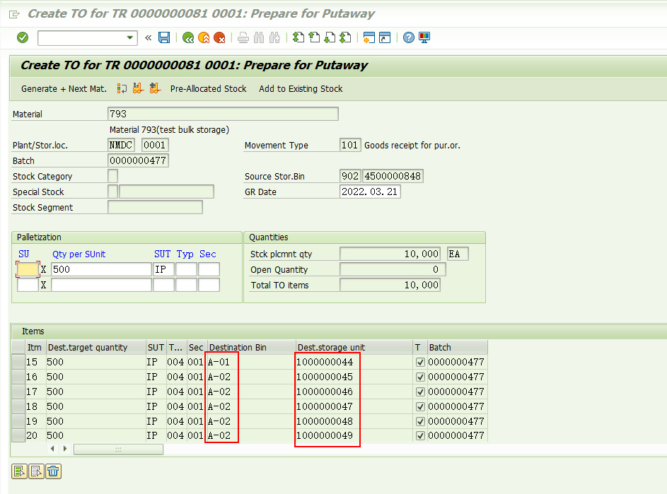 SAP WM中阶LT06对物料做上架报错 -Definition of totals level is missing for storage type 004 --CSDN博客