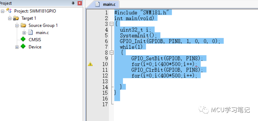 华芯微特SWM181学习笔记--GPIO应用与环境搭建_华芯微特swm181入门-CSDN博客