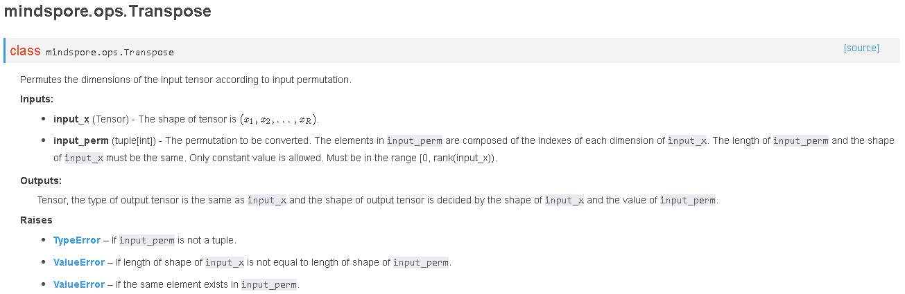 mindspore-construct内使用 ops.transpose / np.transpose报错_ops.transpose()-CSDN博客