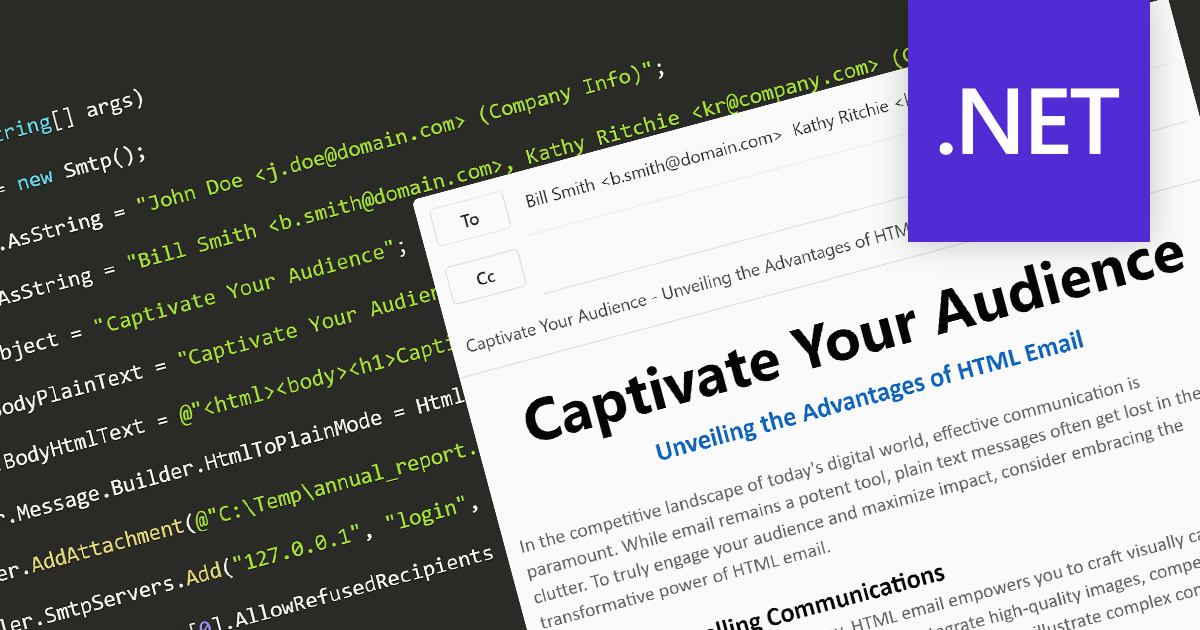 Send Visually Appealing and Engaging Emails-SocketTools .NET-CSDN博客