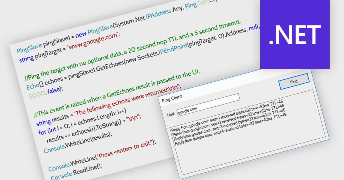 通过 Ping 支持预先检查连接-IPWorks .NET Edition-CSDN博客