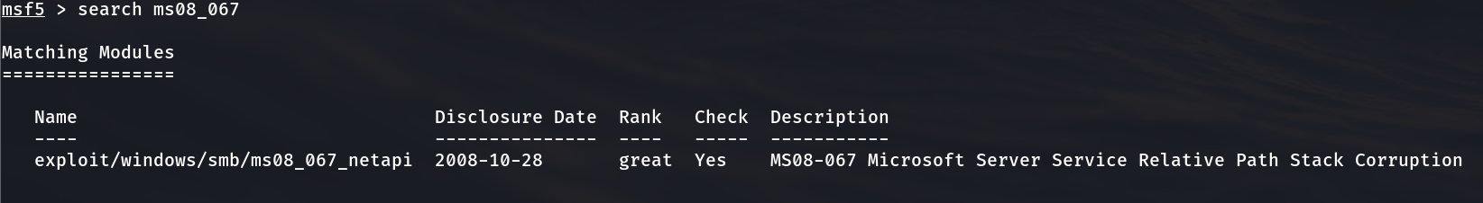 使用MSF 利用 ms08_067 对 XP 进行渗透_msfxph-CSDN博客