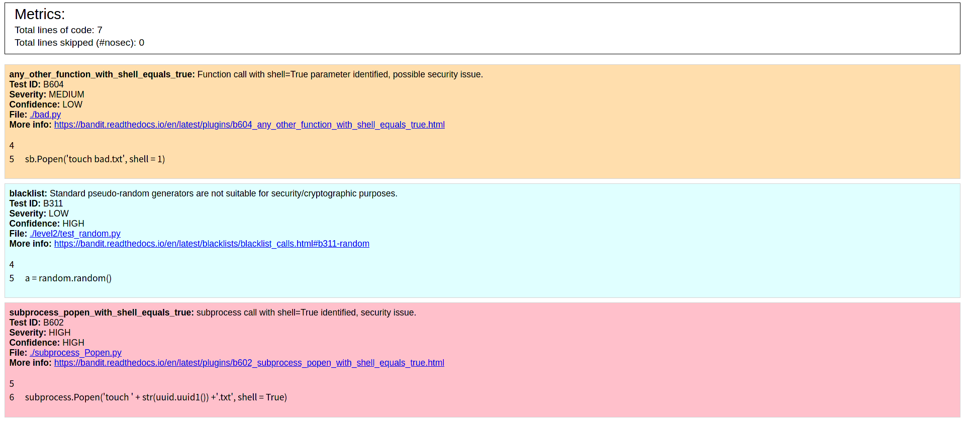 使用bandit对目标python代码进行安全函数扫描-CSDN博客