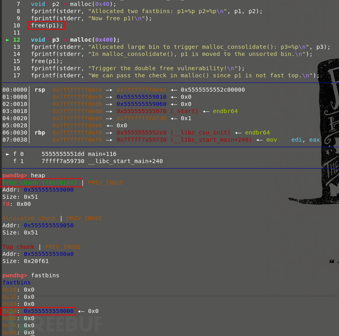 How2heap--fastbin_dup_consolidate(by glibc-2.23)_heap consolidate-CSDN博客