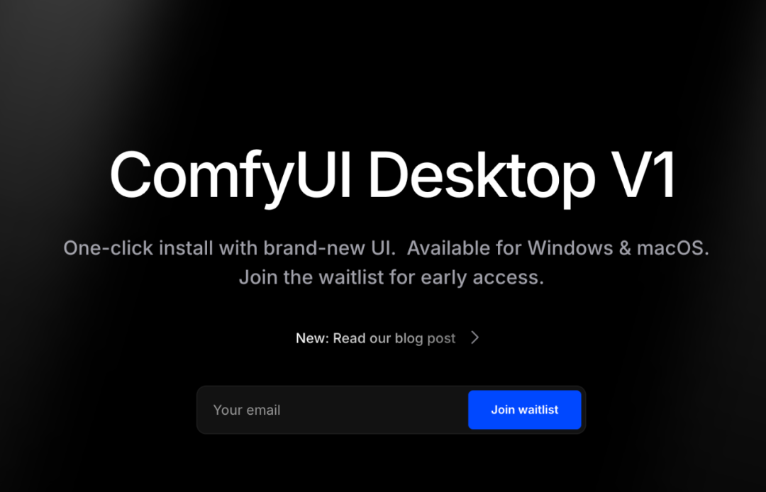 ComfyUI V1 重磅推出：新手使用 ComfyUI 最大的问题终于被解决了_comfyui网页版登录入口-CSDN博客