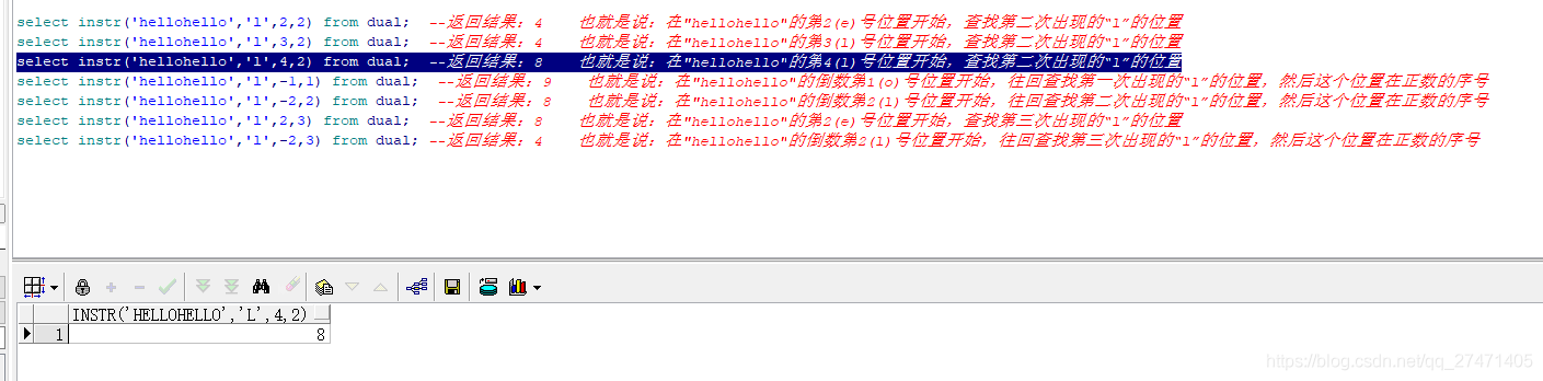 Oracle Instr和mysqloraclemysql中 Instr 函数的用法oraclemysql中 Instr跟like有相同的功能进行模糊匹配查询, Instr