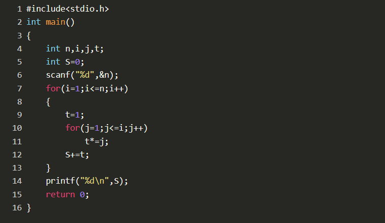 【C】好题分享——计算s=1!+2!+3!+…+n!的值_求 s=1!+2!+3!+....+n! c++-CSDN博客