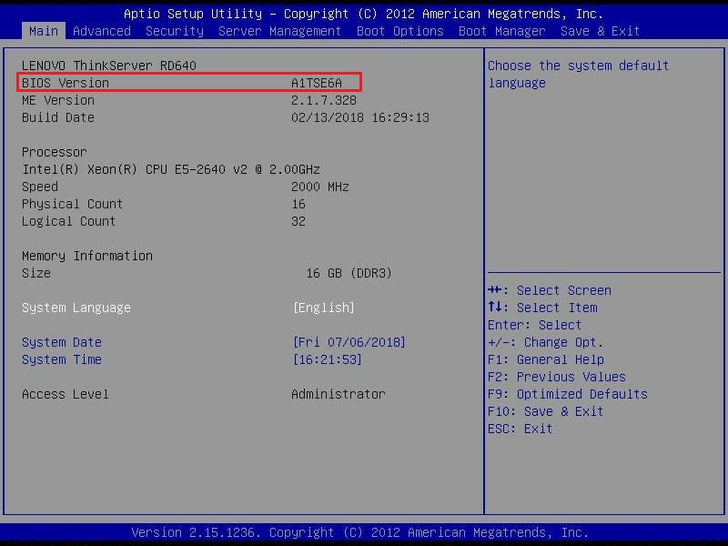 ThinkServer RDx30 RDx40 TD340系列服务器在DOS环境刷新RAID卡、BIOS及BMC固件操作说明_td340 ...
