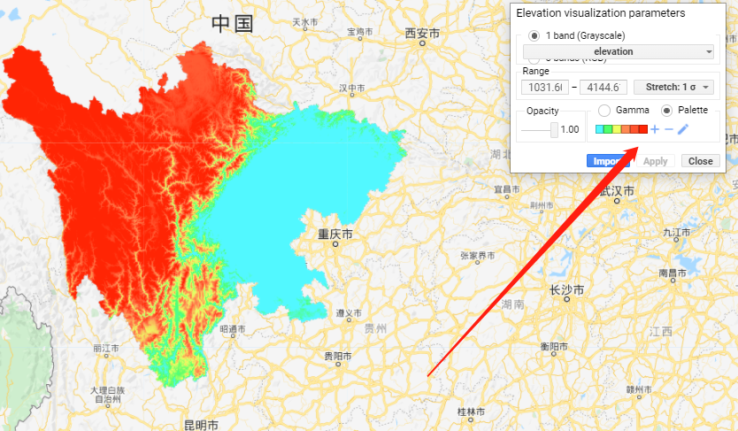 优雅地使用GEE绘制DEM_dem配色卡rgb-CSDN博客