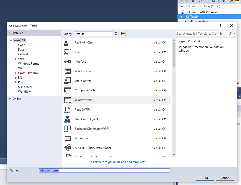 在 Visual Studio 中创建项目和项模板（Revit API+WPF 系列 1/3）_visual studio 新建 bim文件-CSDN博客