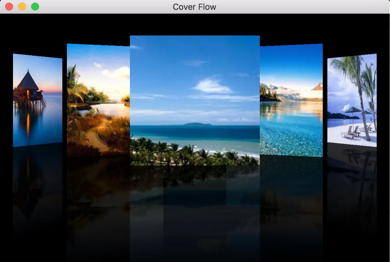QML实现酷炫的 Cover Flow 效果（PathView）_qml 炫酷界面源码-CSDN博客
