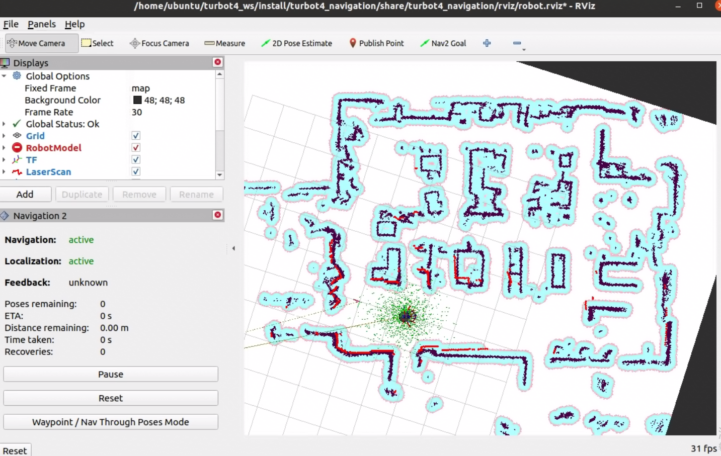 Turbot4机器人入门教程-单点导航_slam 2d pose estimate 初始化-CSDN博客