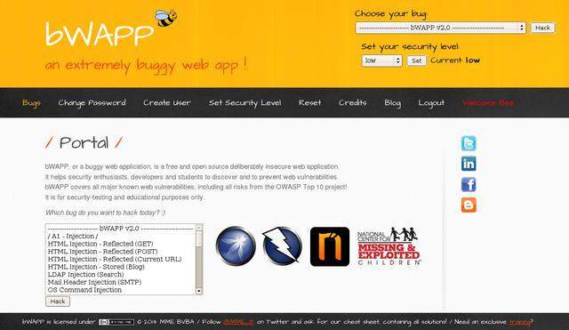 OWASP Broken Web Apps渗透测试环境及靶机大全_owasp broken web applications project version 1.2-CSDN博客