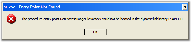 psapi lib如何链接_过程入口点GetProcessImageFileNameW不能位于动态链接库PSAPI.DLL中（在IE7之后）...-CSDN博客