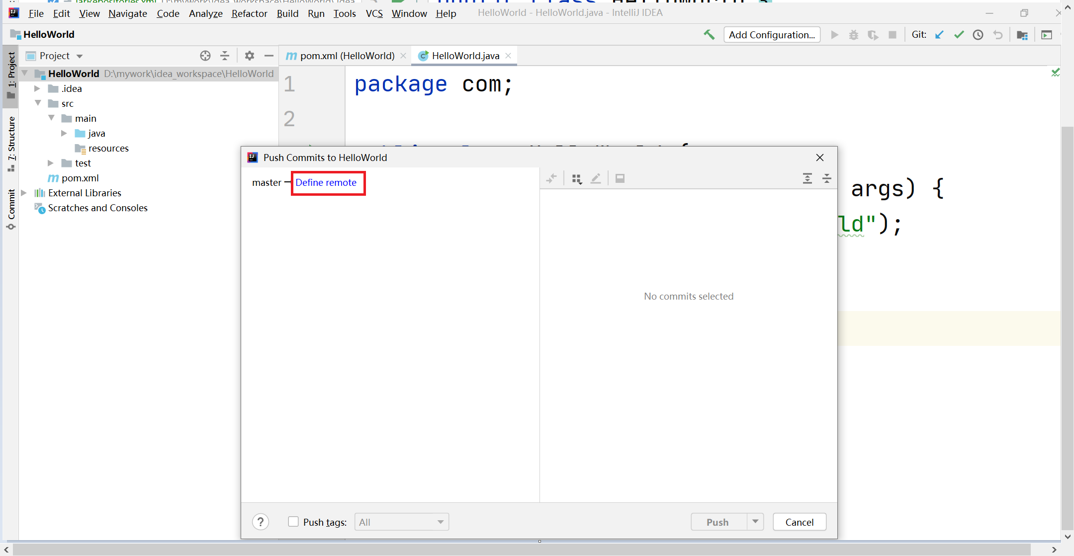 在IntelliJ IDEA中使用Git推送项目_idea define remote-CSDN博客