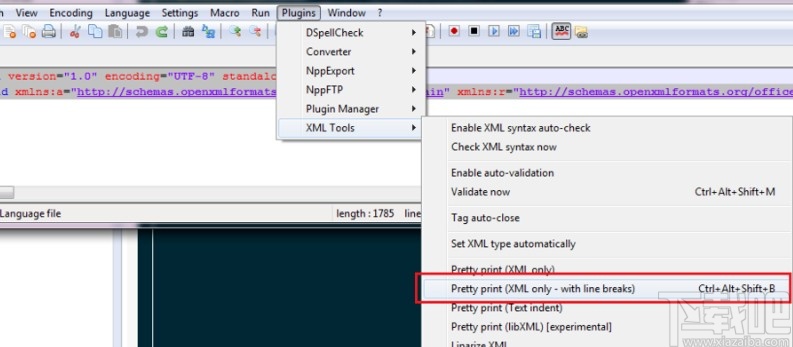 Notepad 格式化xml文件的方法 Csdn博客
