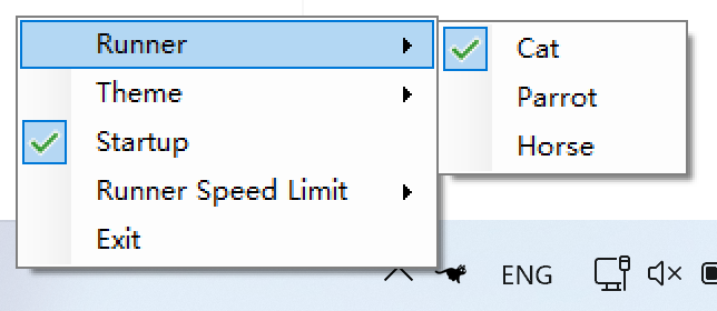 老板在电脑里养了一只小猫，随时监视你的工作强度..._win10任务栏养宠物runcat-CSDN博客