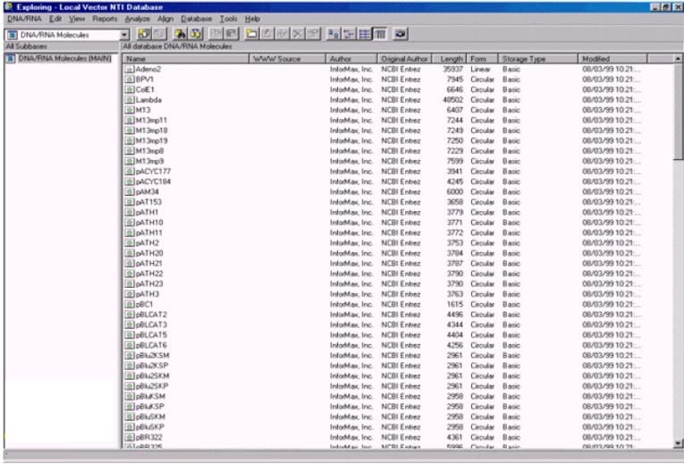 Vector NTI Advance 11.5.1 序列综合分析生物工程学 使用教程_vector nti说明书-CSDN博客